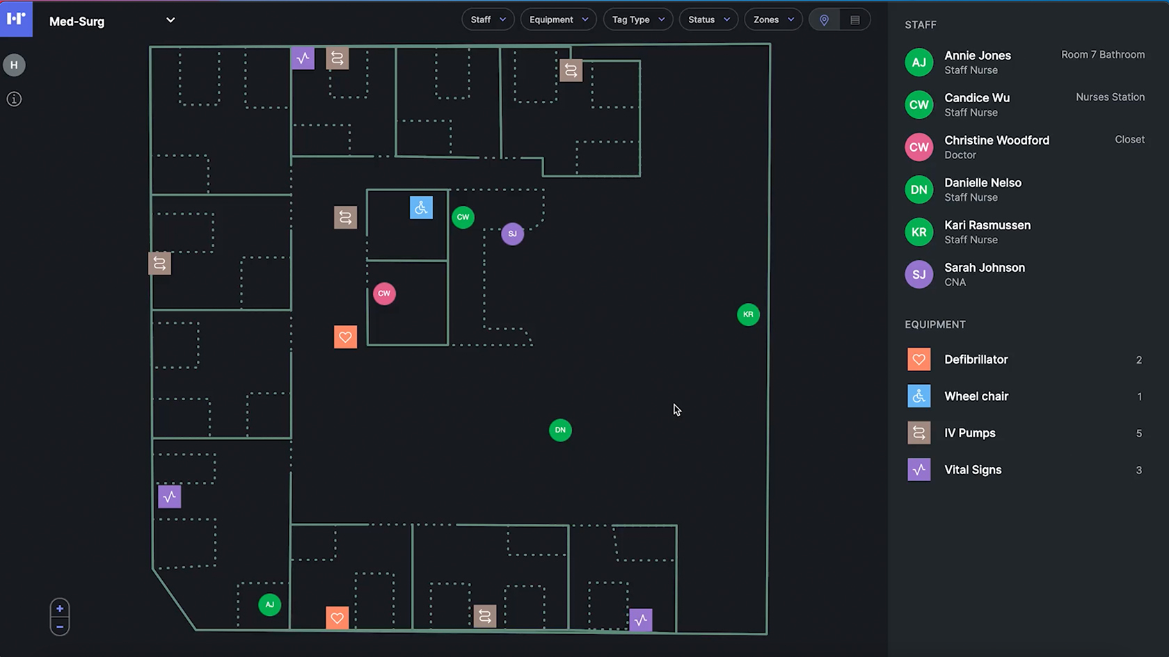 RTLS System for Hospital Staff and Assets | Hillrom